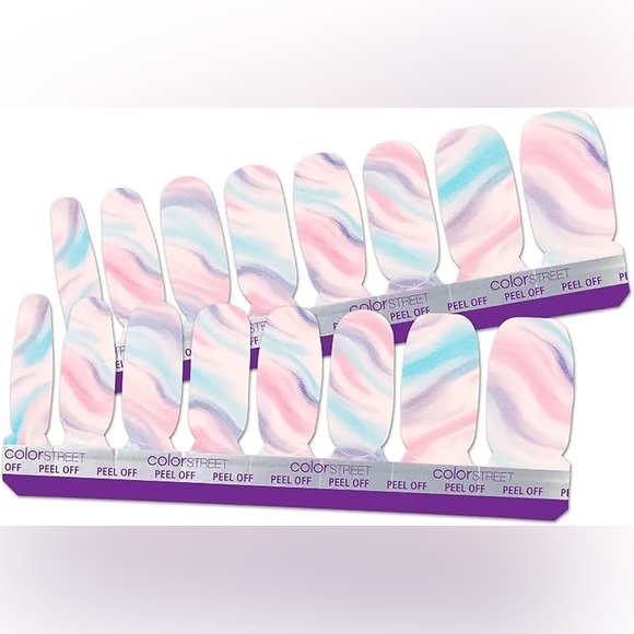 Color Street | Makeup | Color Street Cotton Candy Swirl Nail Strips | Poshmark